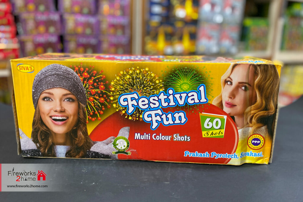 Festival Fun 60 Multi Colour Shots by Siva - Fireworks 2 Home
